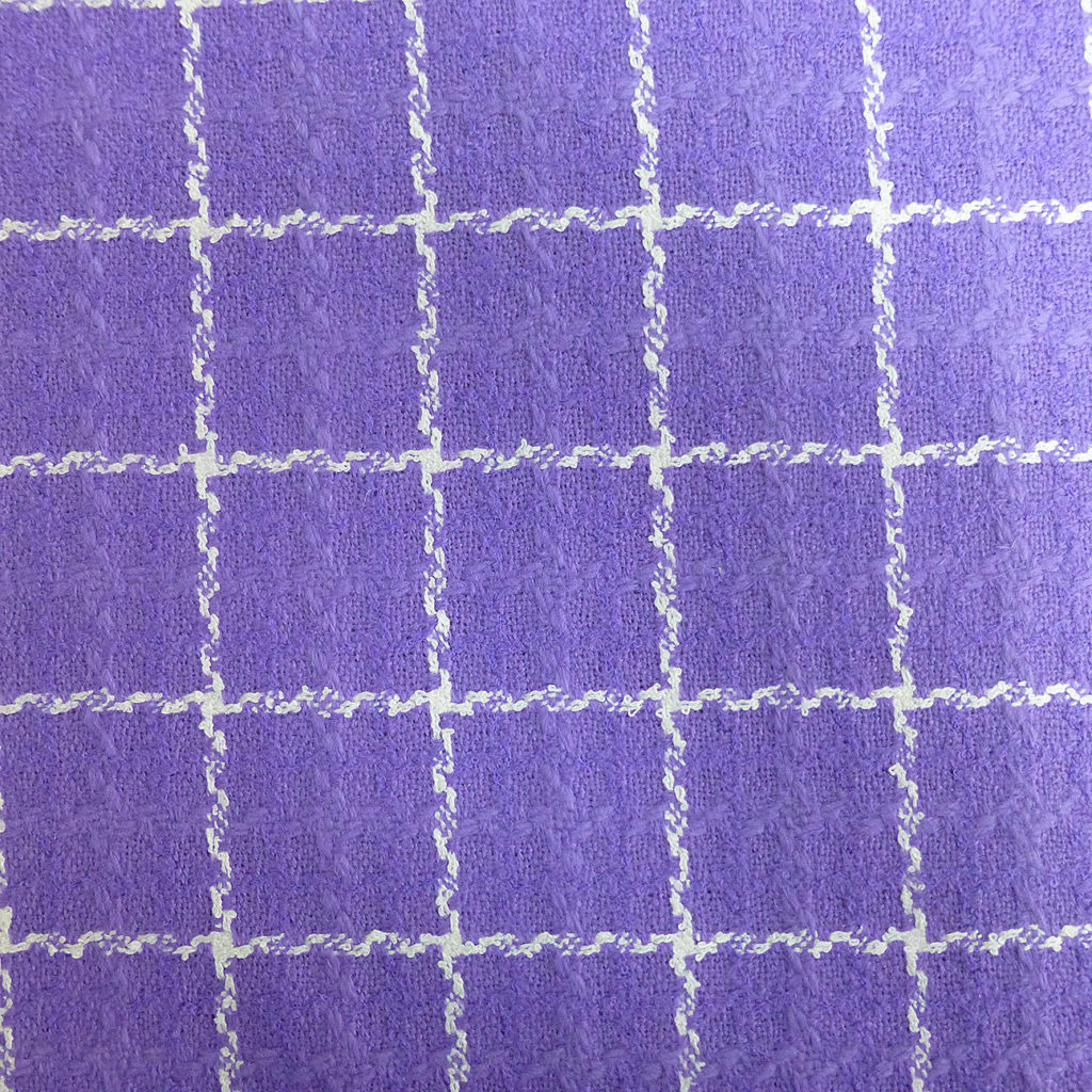 boucle tweed fabric prince de Galles prince of Wales check pattern teal ...