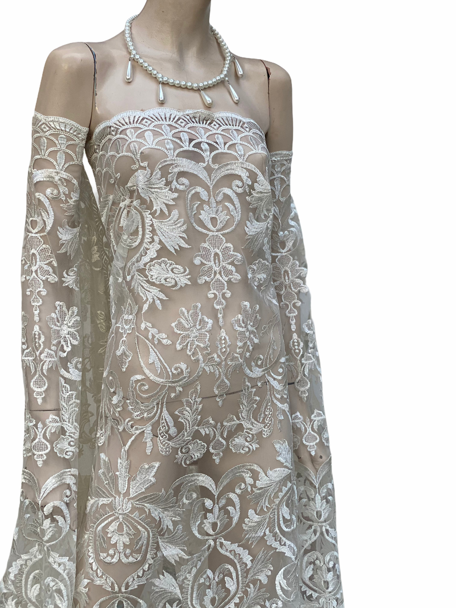 bridal lace off white lace Baroque bridal lace wedding dress lace ...